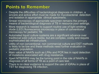 Newer methods in diagnosis of tuberculosis in children | PPTX