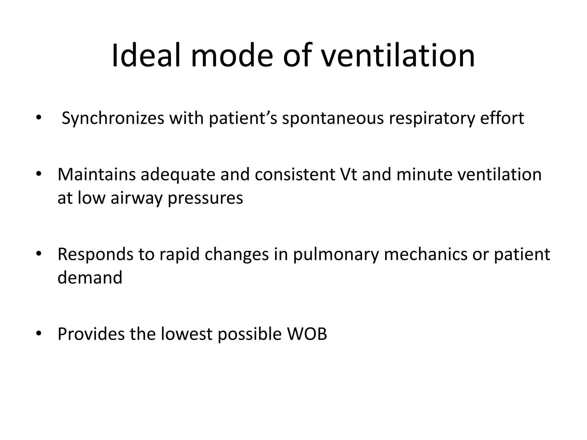 Newer modes of ventilation | PPTX