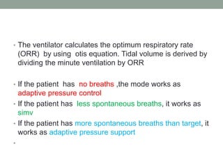 Newer modes of ventilation | PPTX