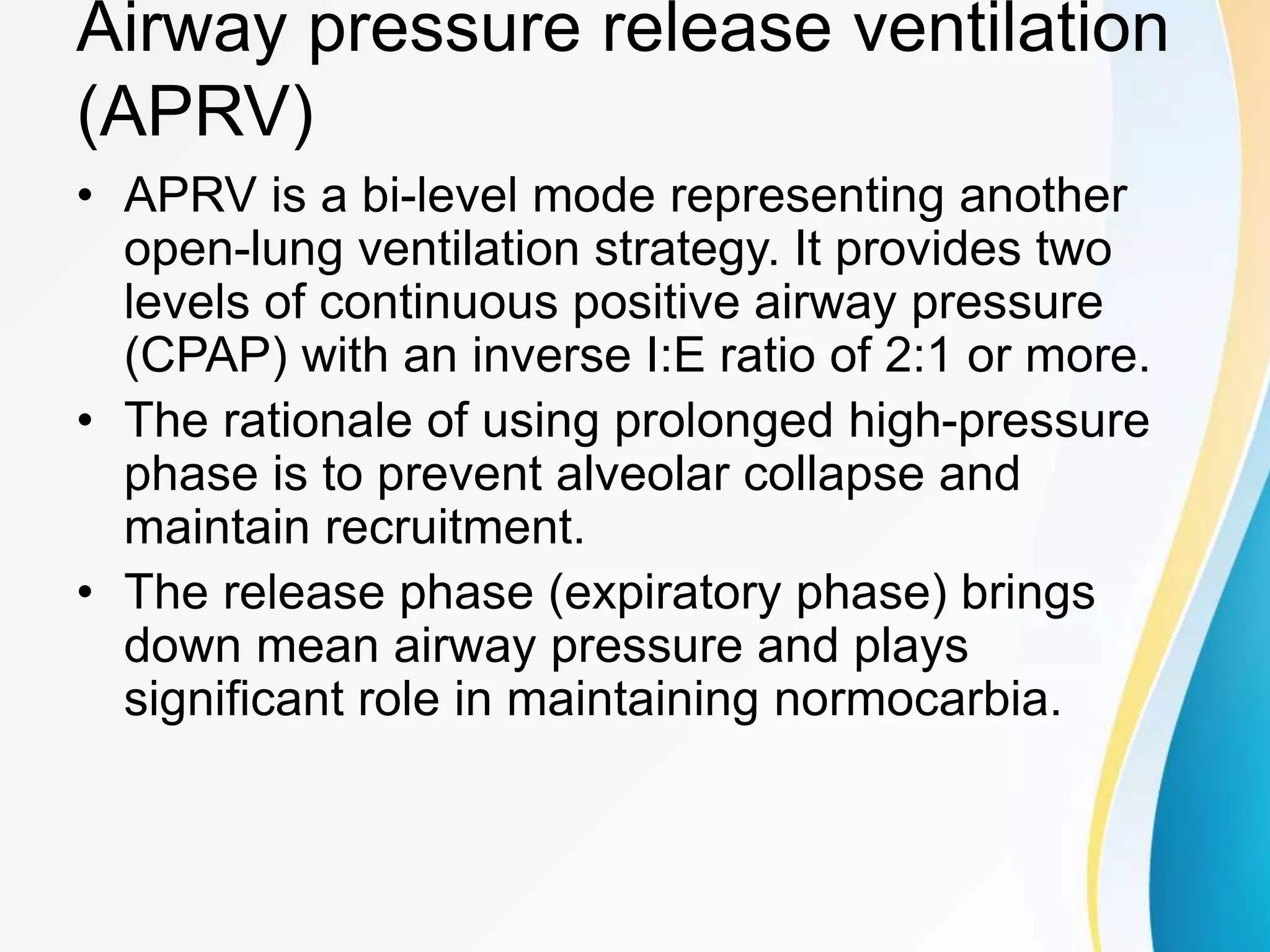 Newer modes of Ventilation.ppt
