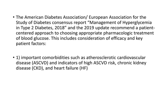NEWER OHAs & ADA 2020 GUIDELINES FOR DIABETES CARE | PPTX