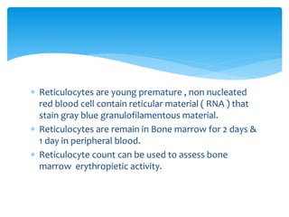 Newer reticulocyte parametes | PDF