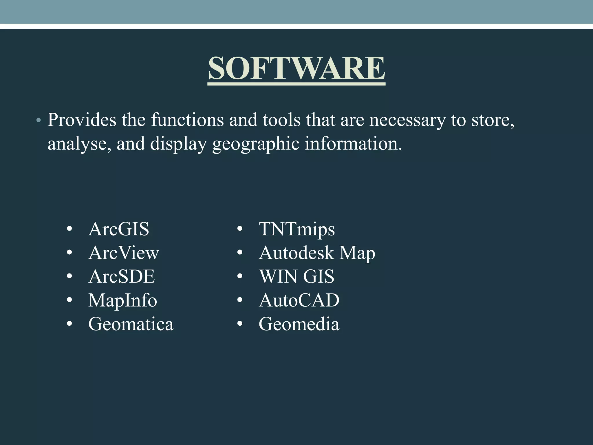 GEOGRAPHICAL INFORMATION SYSTEMS | PPT