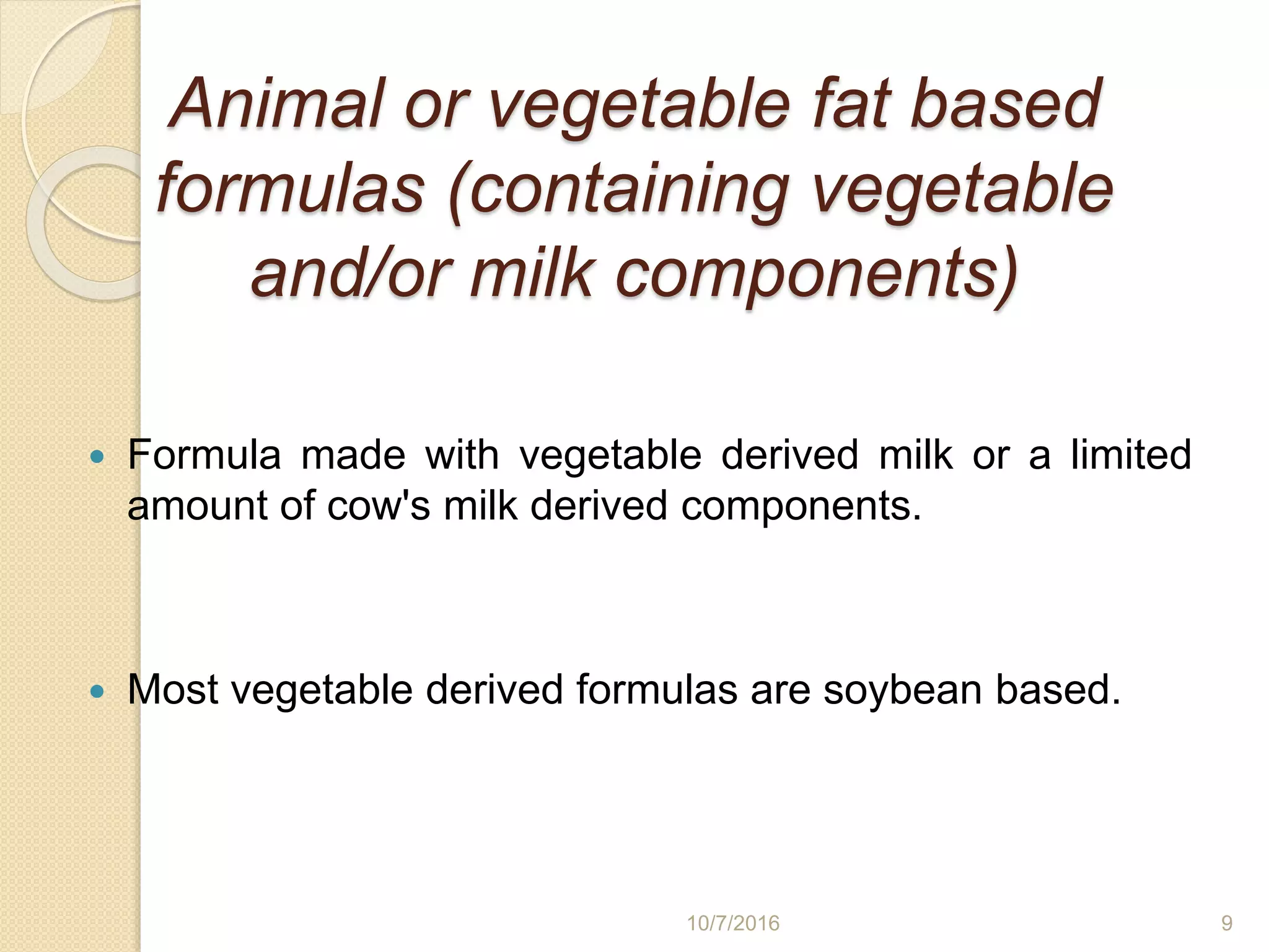 infant foods, weaning foods, malted foods, and malted milk foods | PPTX