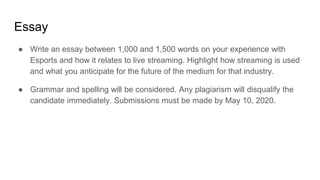 New Esports Scholarship! | PPT