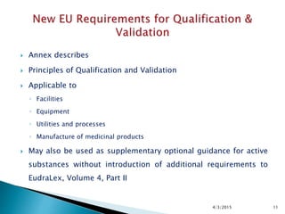 New EU Requirements for Qualification & Validation | PPTX