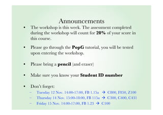 Evolution Lectures WK8 | PPT