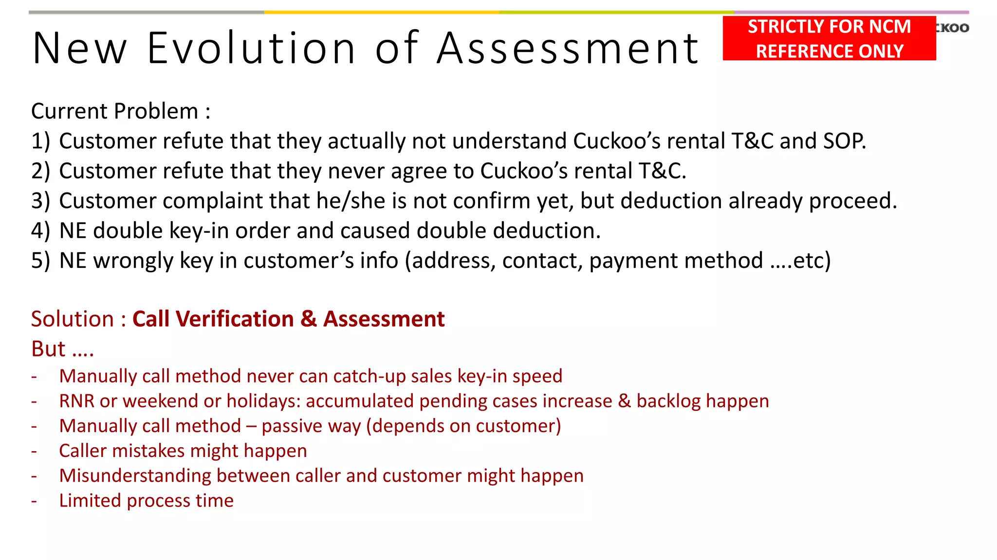 New evolution of assessment (sms) | PPT