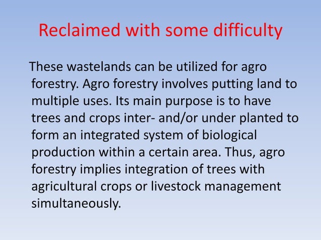 wasteland reclamation | PPTX