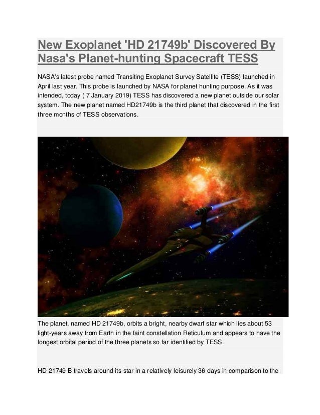 New Exoplanet Hd 21749b Discovered By Nasas Planet Hunting
