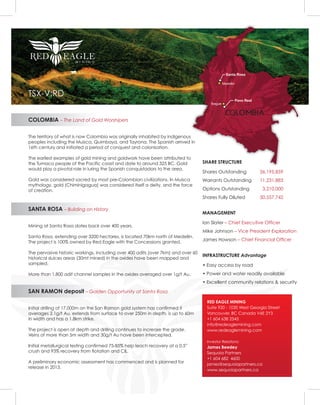 Red Eagle Mining (TSX.V-RD) - Fact Sheet | PDF