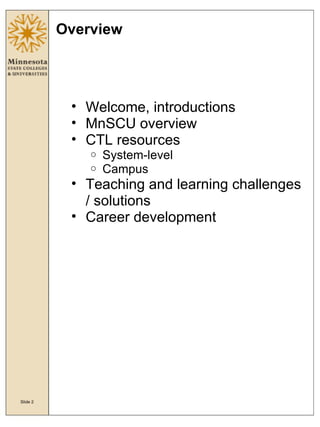 Welcome to MnSCU! New Faculty Orientation | PPT