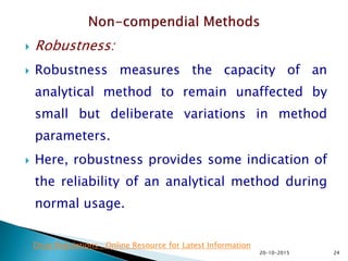 New Draft FDA Guidance on Analytical Method Development & Validations ...