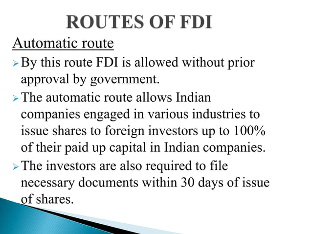 New FDI Policy | PPT