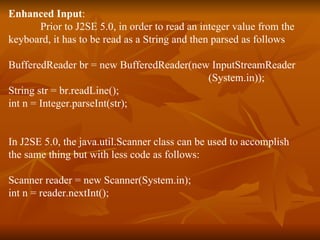 New features and enhancement | PPT | Programming Languages | Computing