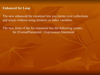 New features and enhancement | PPT | Programming Languages | Computing