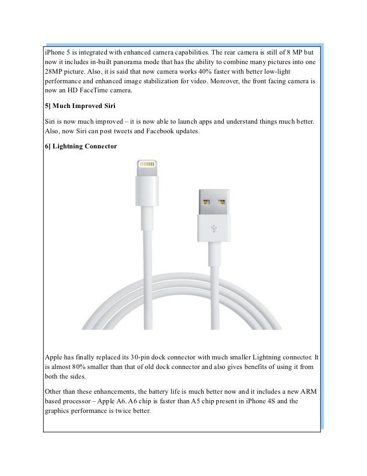 New Features and Specifications of Recently Launched iPhone 5 by Apple Inc