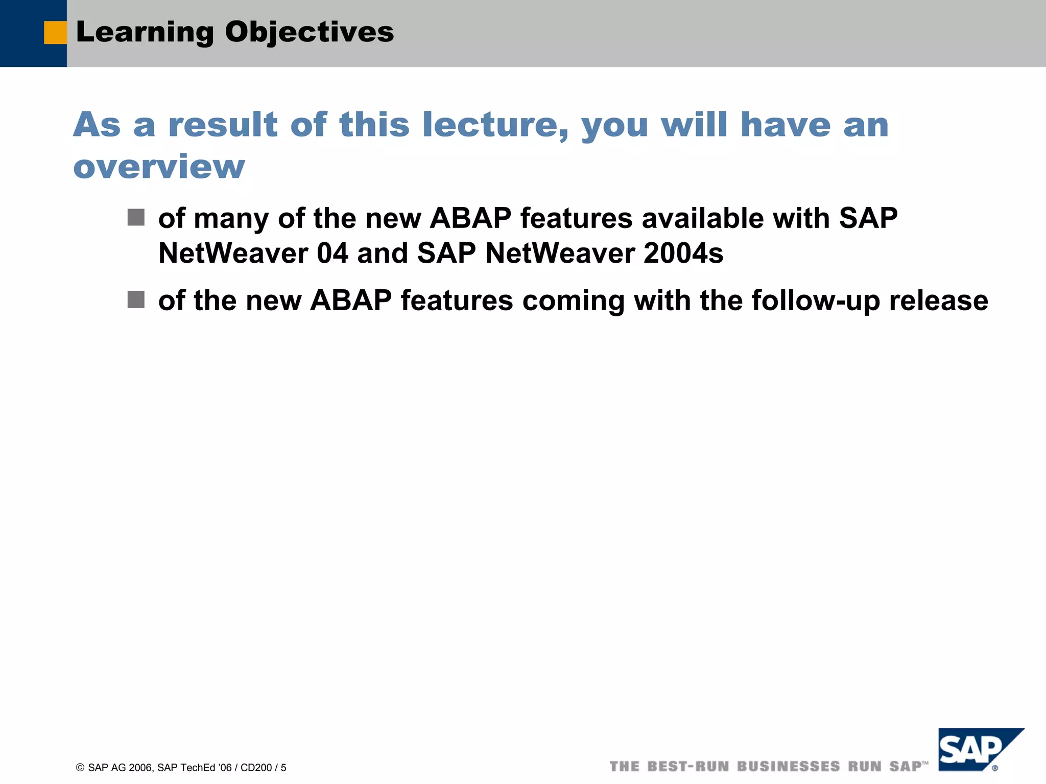 New features in abap | PDF