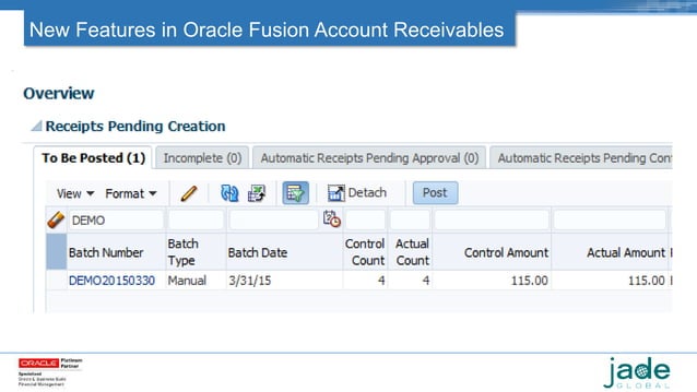New features in oracle fusion financial accounts receivables and ...