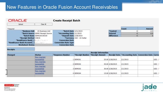New Features In Oracle Fusion Financial Accounts Receivables And Acco…