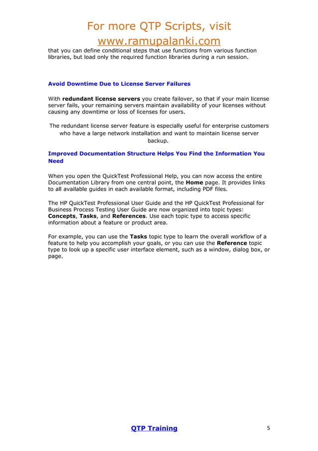 New features in qtp11 | PDF