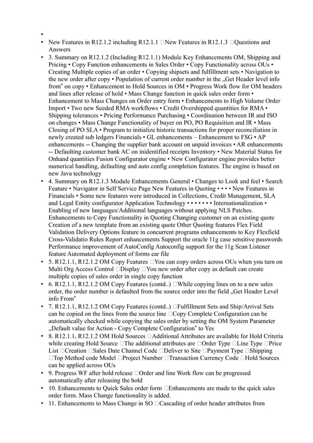 New features in r12 | PDF