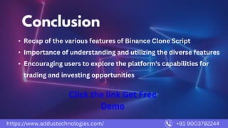 Exploring the Various Features of Binance Clone Script: An In-Depth Look | PPT