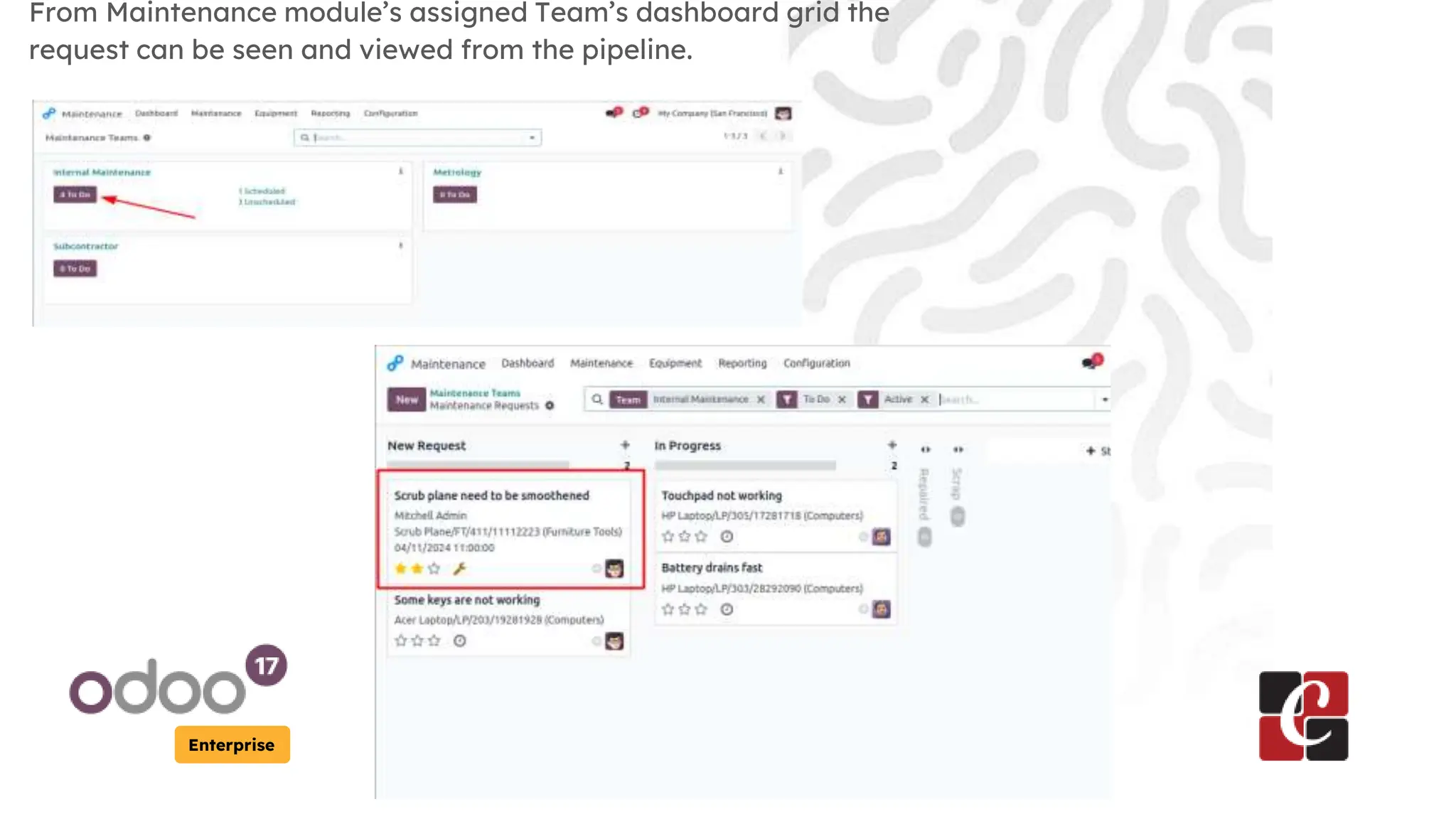 New features of Maintenance Module in Odoo 17 | PPTX