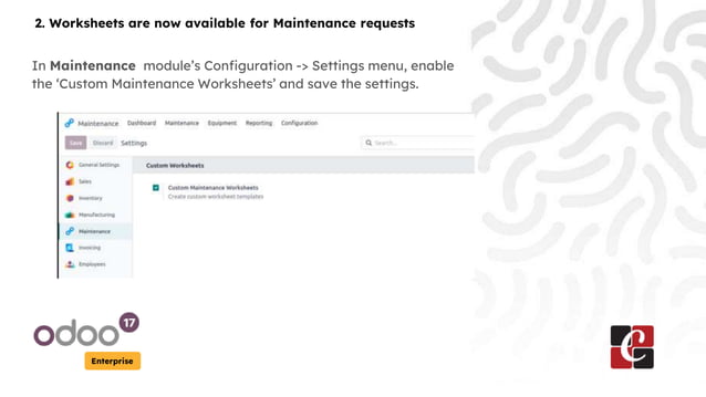 New features of Maintenance Module in Odoo 17 | PPTX | Operating ...