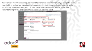New features of Maintenance Module in Odoo 17 | PPTX