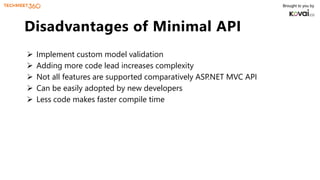 New features of Minimal APIs in .NET 7 -Muralidharan Deenathayalan.pptx