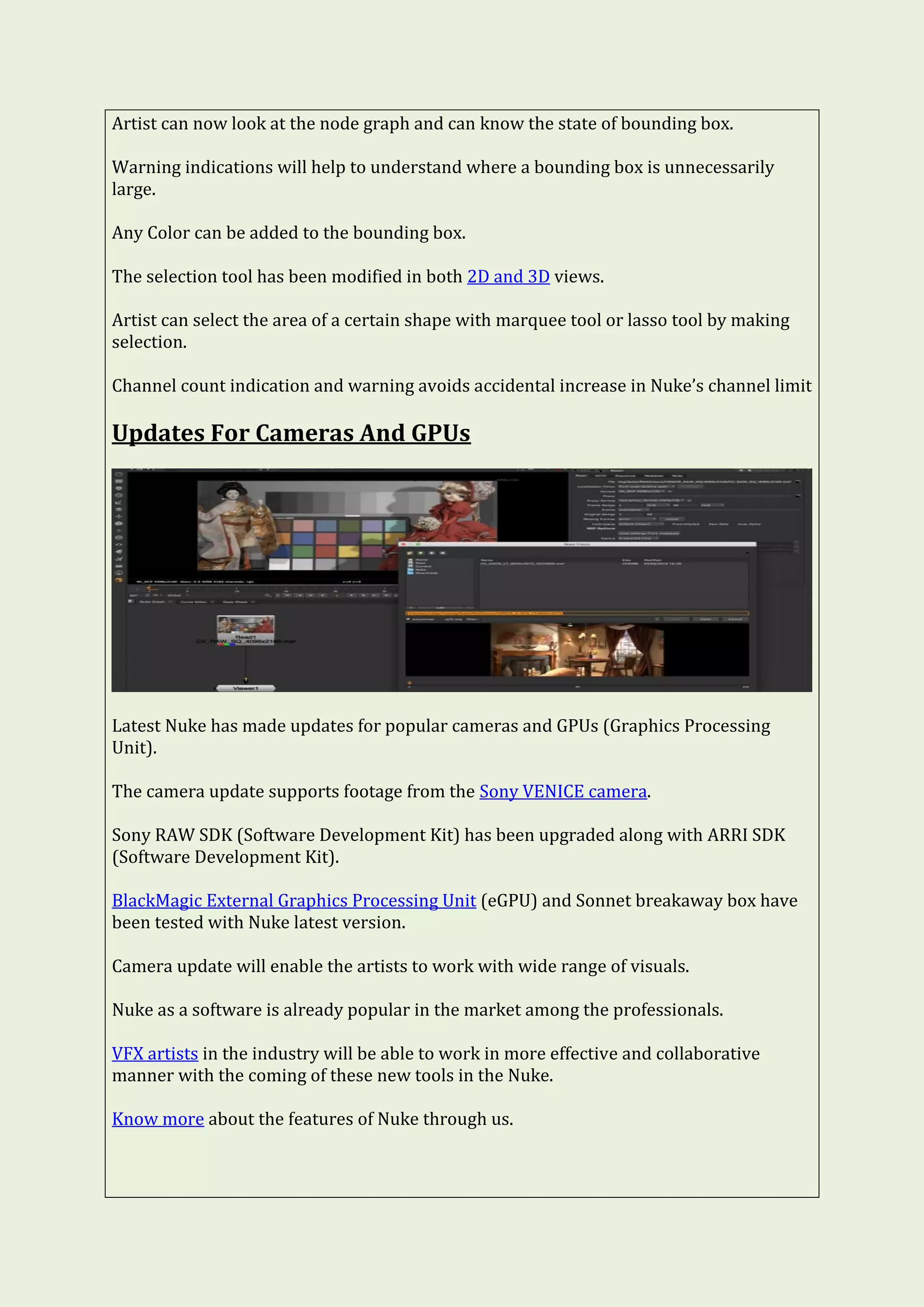 New Features Of Nuke Launched By Foundry | PDF