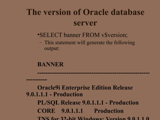 New features of oracle | PPT