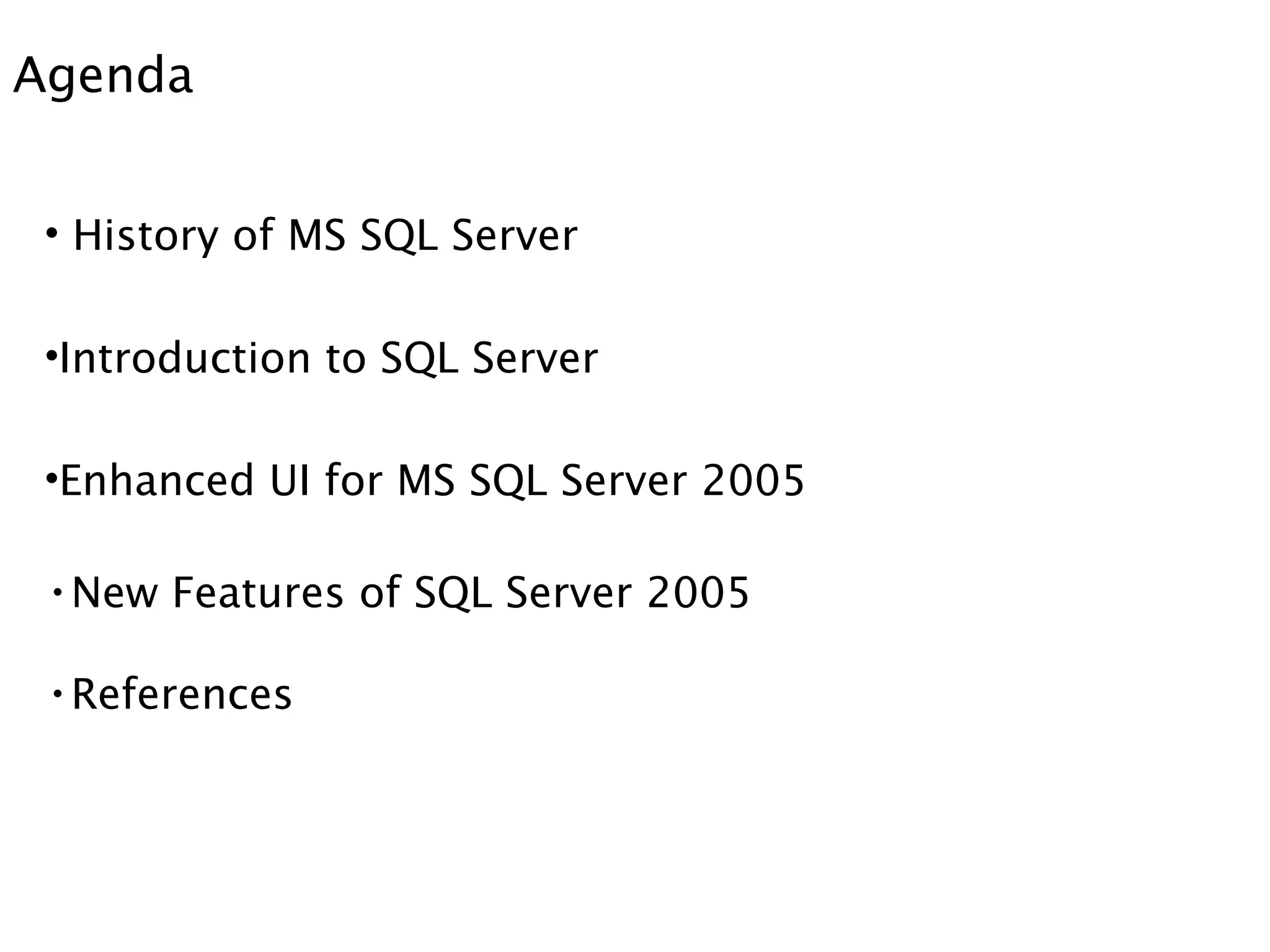 New features of sql server 2005 | PPT
