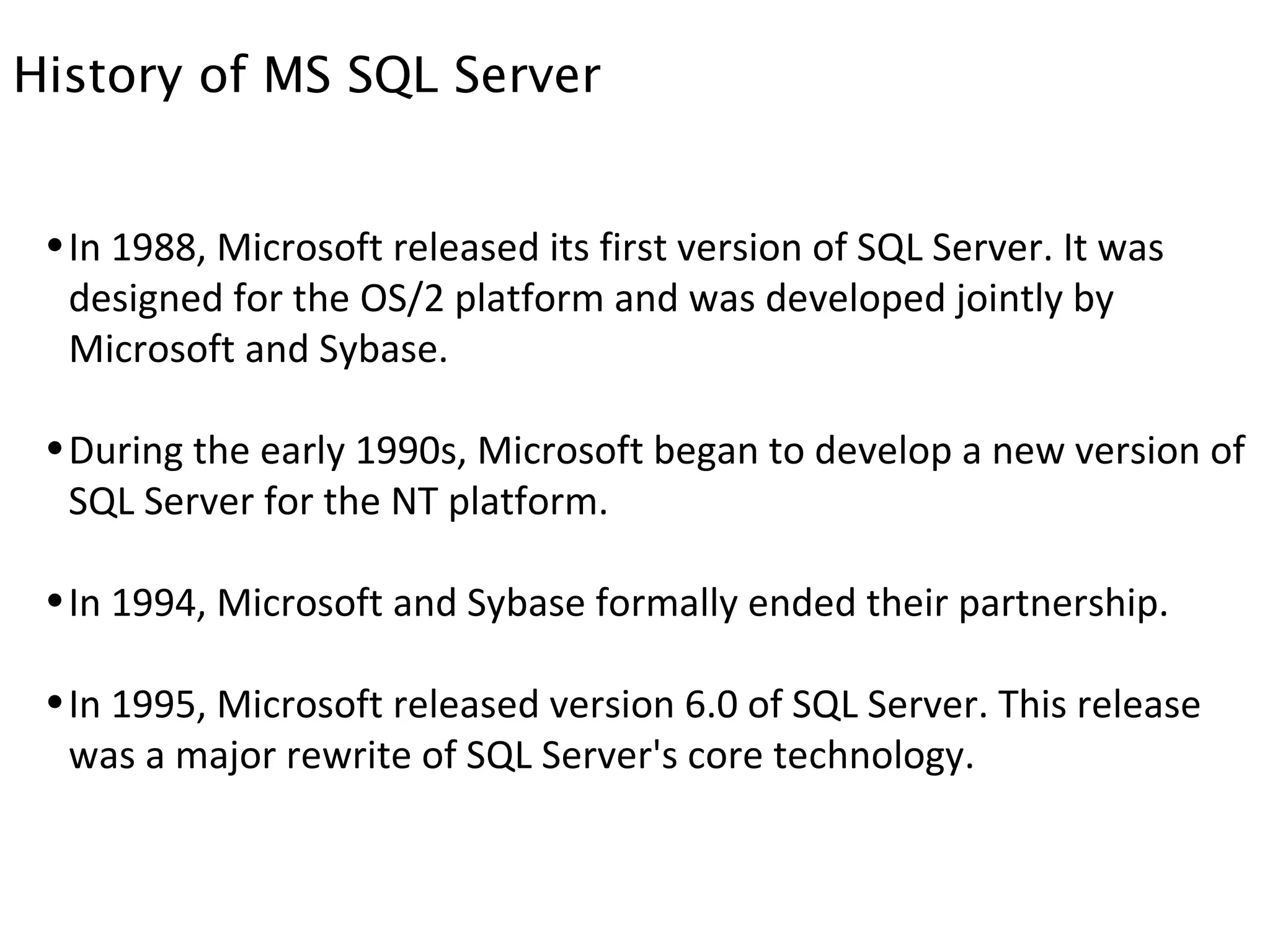 New features of sql server 2005 | PPT