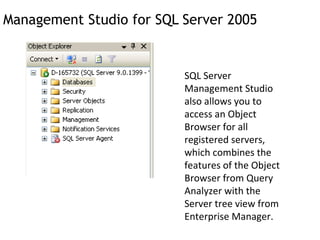 New features of sql server 2005 | PPT