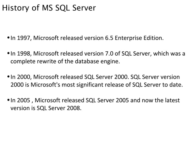 New features of sql server 2005 | PPT