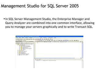 New features of sql server 2005 | PPT