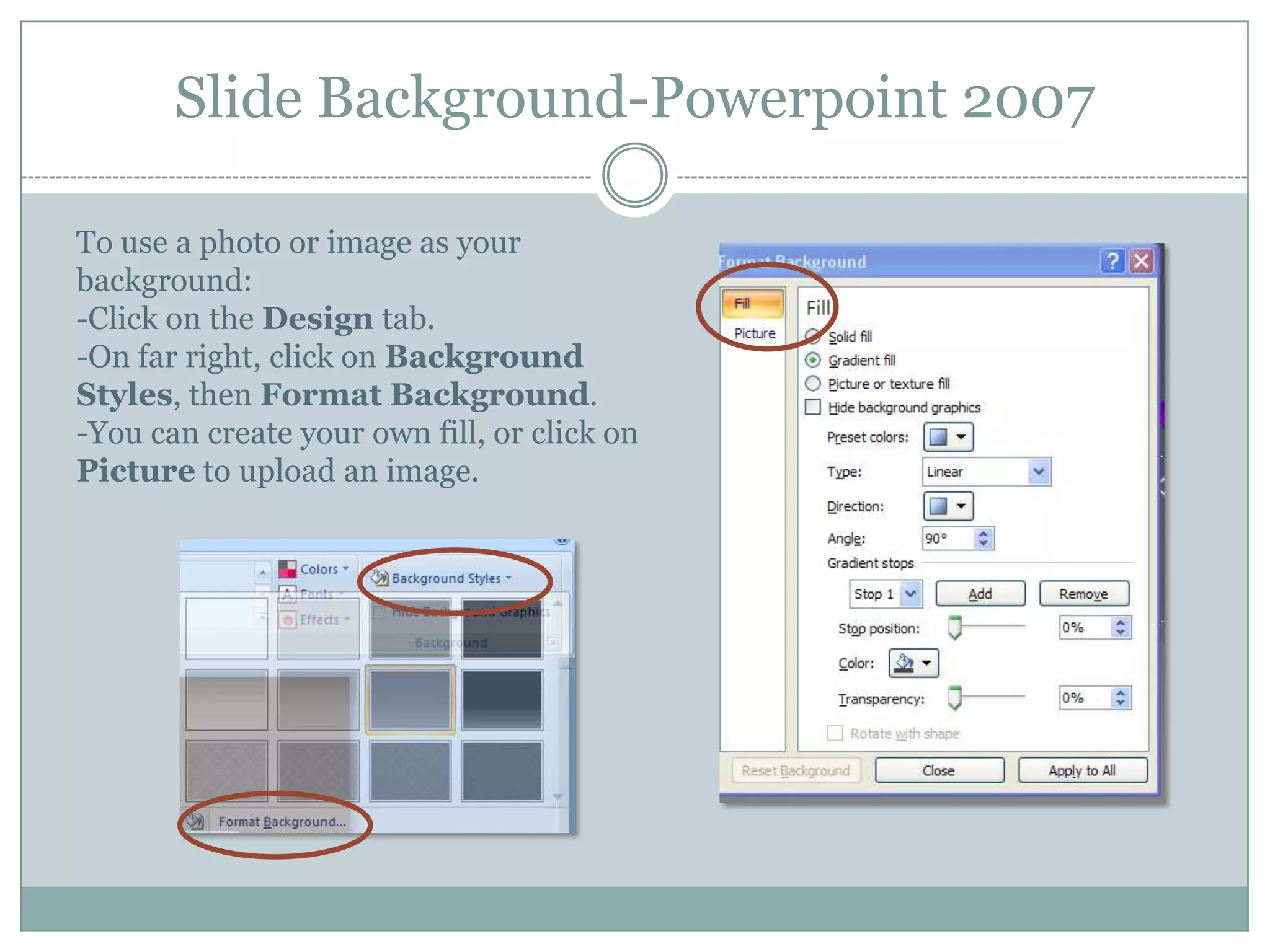Slide Backgrounds in .ppt, .pptx