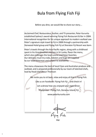 A La Carte Menu | PDF