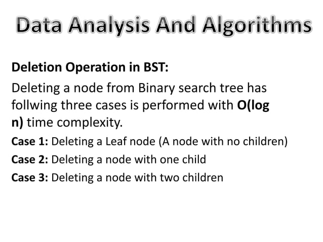 Binary Search Tree (BST) | PPTX