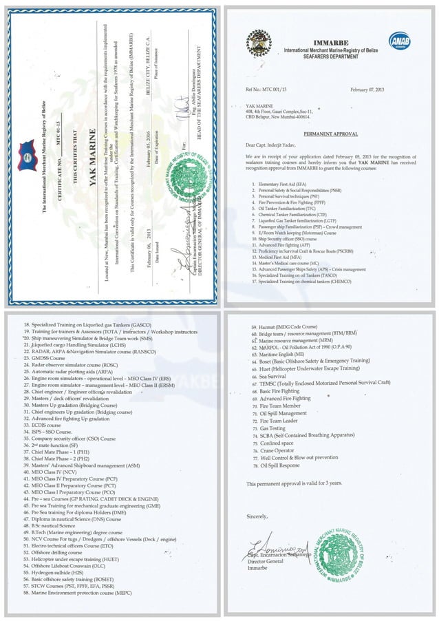 Belize seaman book | Belize cdc coc IN INDIA | PDF