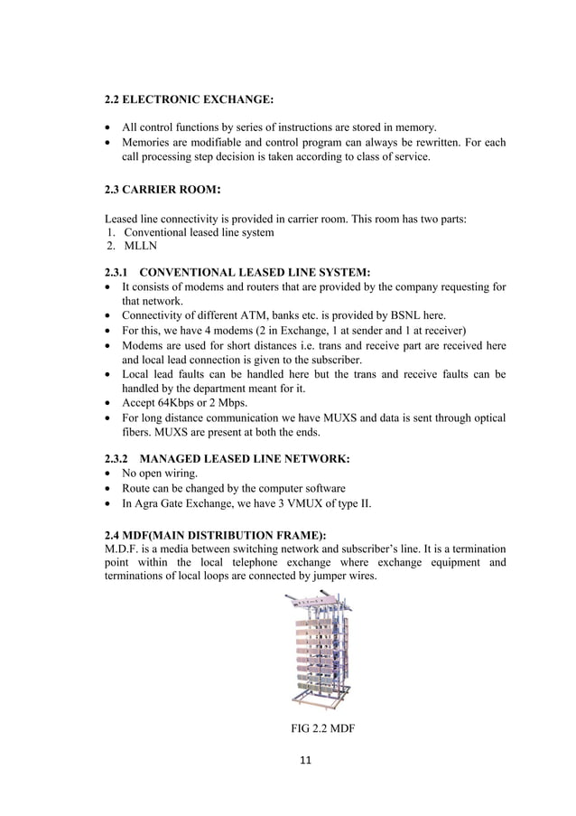 New final bsnl training report | DOC | Computer Networking | Computing