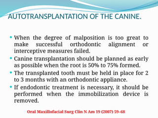 MAXILLARY CANINE impaction techniques.pptx