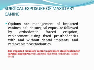 MAXILLARY CANINE impaction techniques.pptx