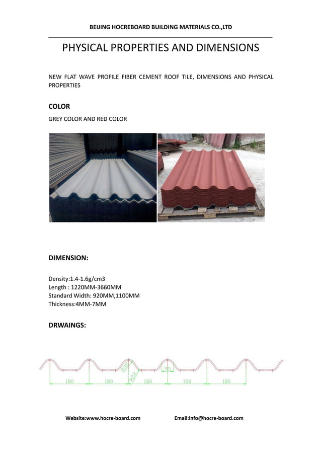 Corrugated fiber cement roof tile report | PDF
