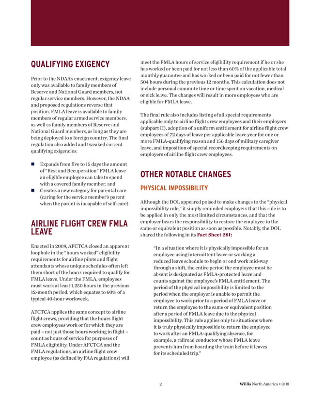 New FMLA poster, forms, policy required: March 8 | PDF | Eldercare ...