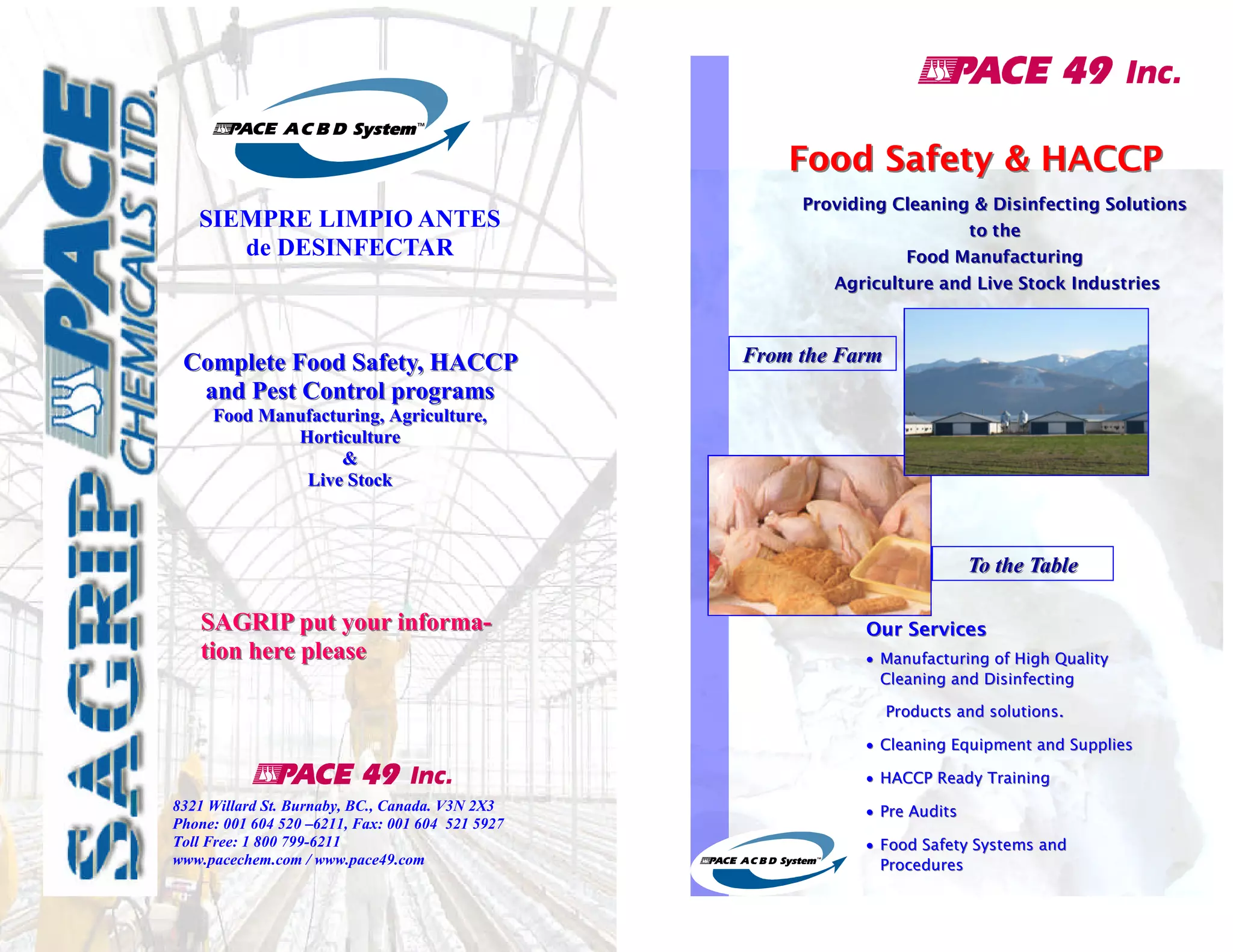 PACE FOOD MANUFACTURING PRODUCTS | PDF