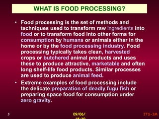 food processing industry in india by yogesh mishra | PPT