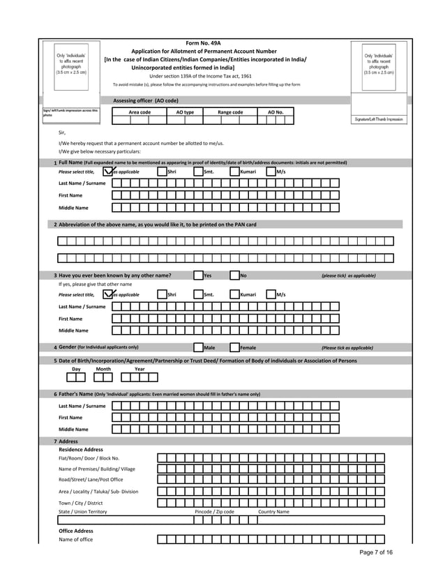 New form 49 a and form 49aa | PDF